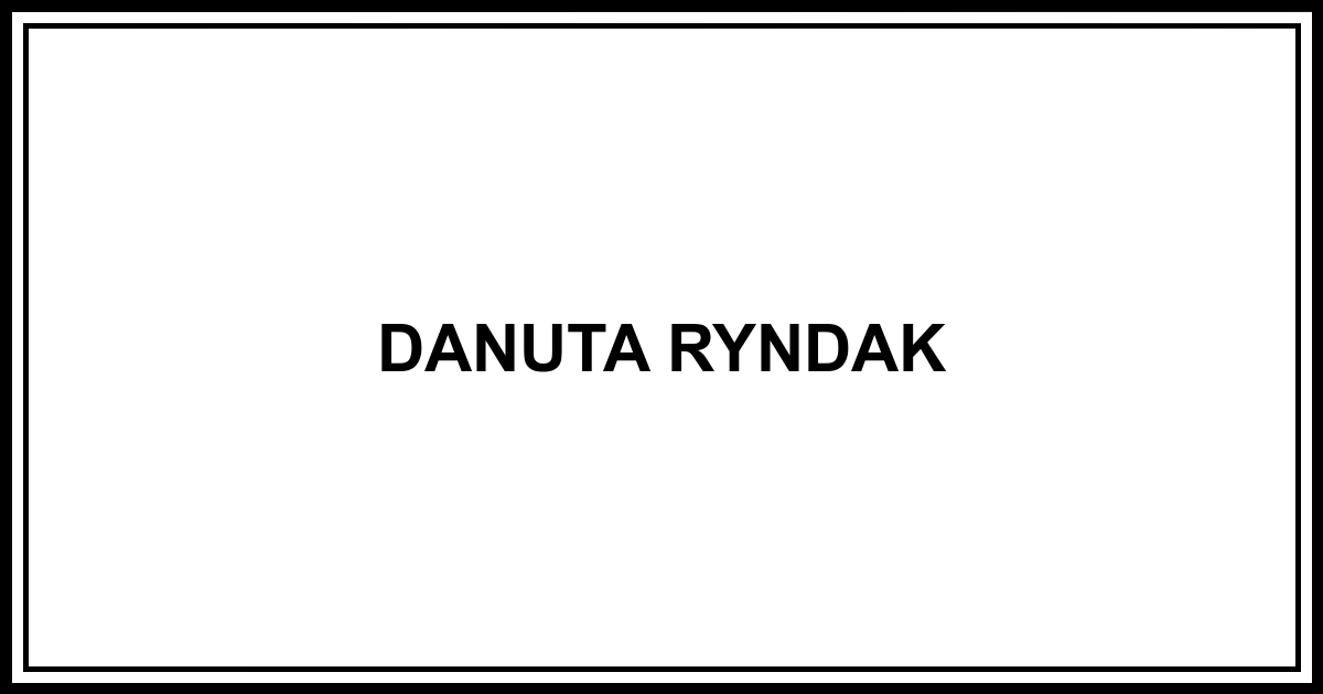 Nekrolog: DANUTA RYNDAK