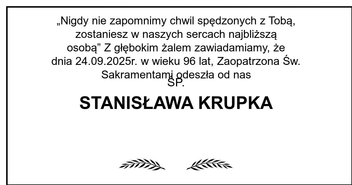 STANISŁAWA KRUPKA